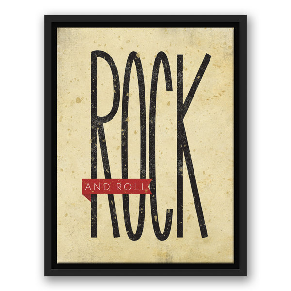 Trinx " Rock And Roll Type " on Canvas | Wayfair